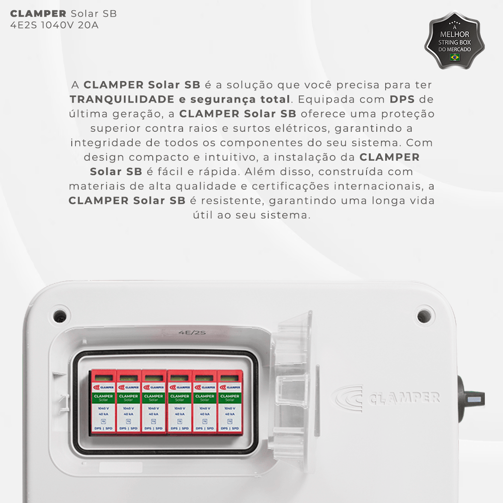 CLAMPER Solar String Box 1000V 20A 4E/2S - CLAMPER