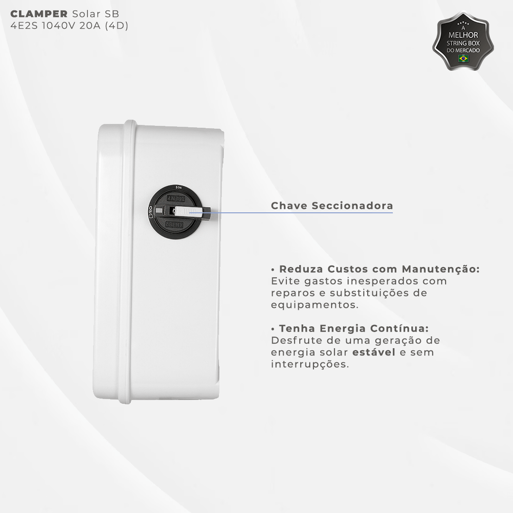CLAMPER Solar String Box 1000V 20A 4D 4E/2S - CLAMPER