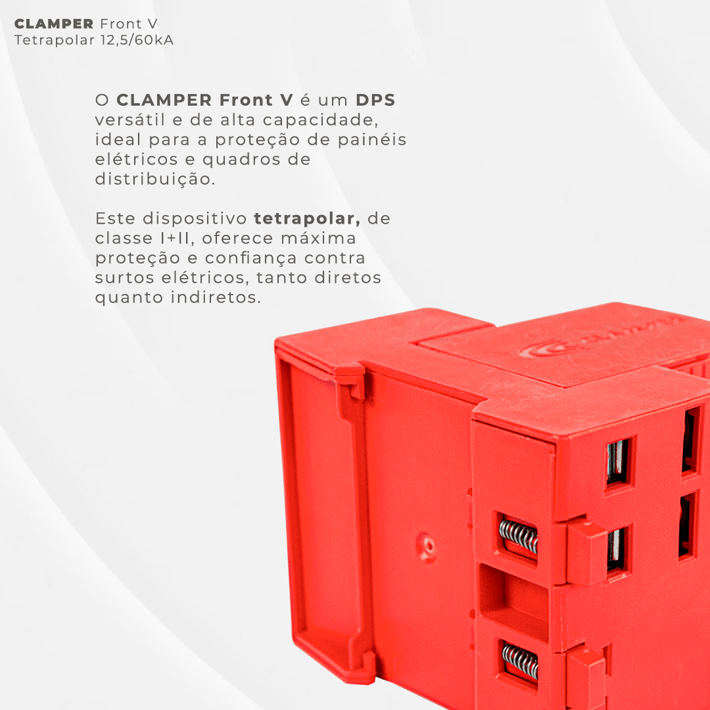 DPS CLAMPER FRONT V TETRAPOLAR 275V 12,5/60KA 4+0 / CI - CLAMPER