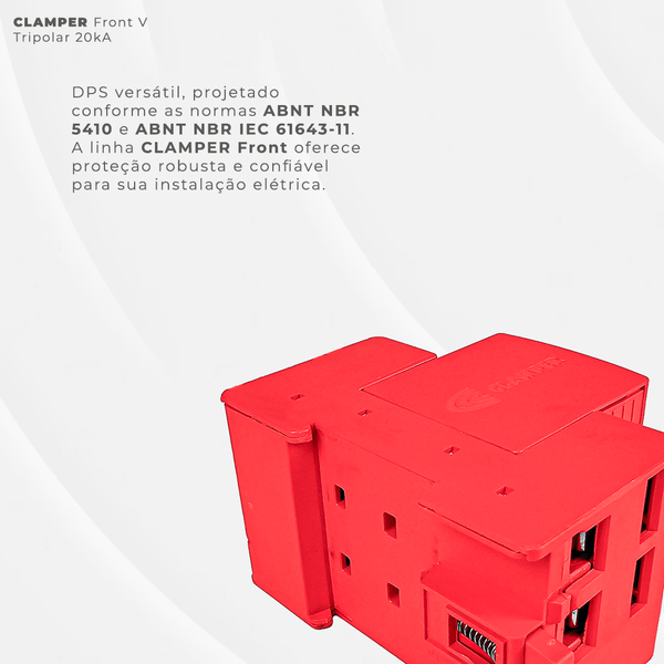 DPS CLAMPER Front V Tripolar 275V 20kA 3+0 Classe II - CLAMPER